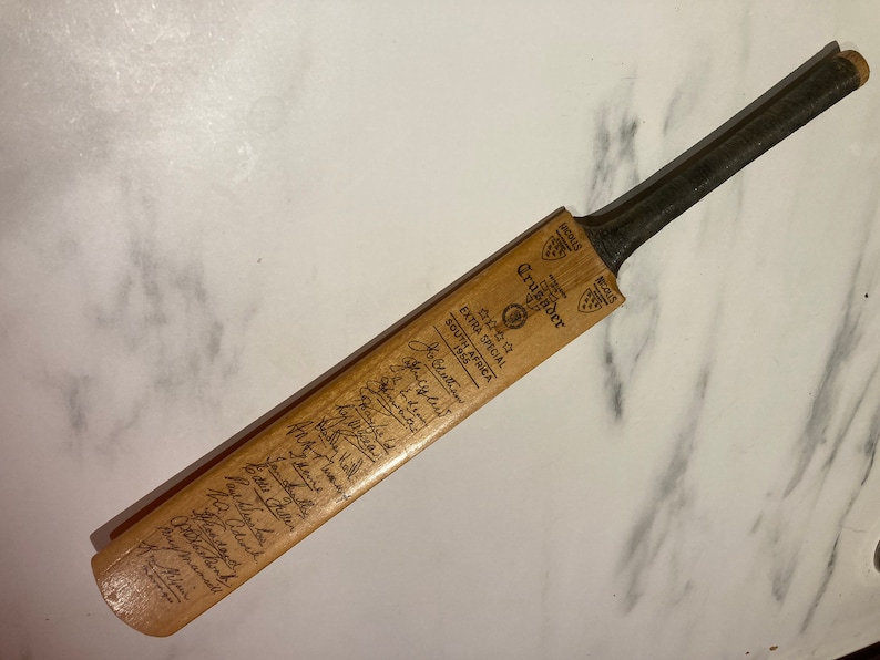 Mini Cricket Bat: 1955 South Africa / Signed Cricket Bat / Facsimile ...