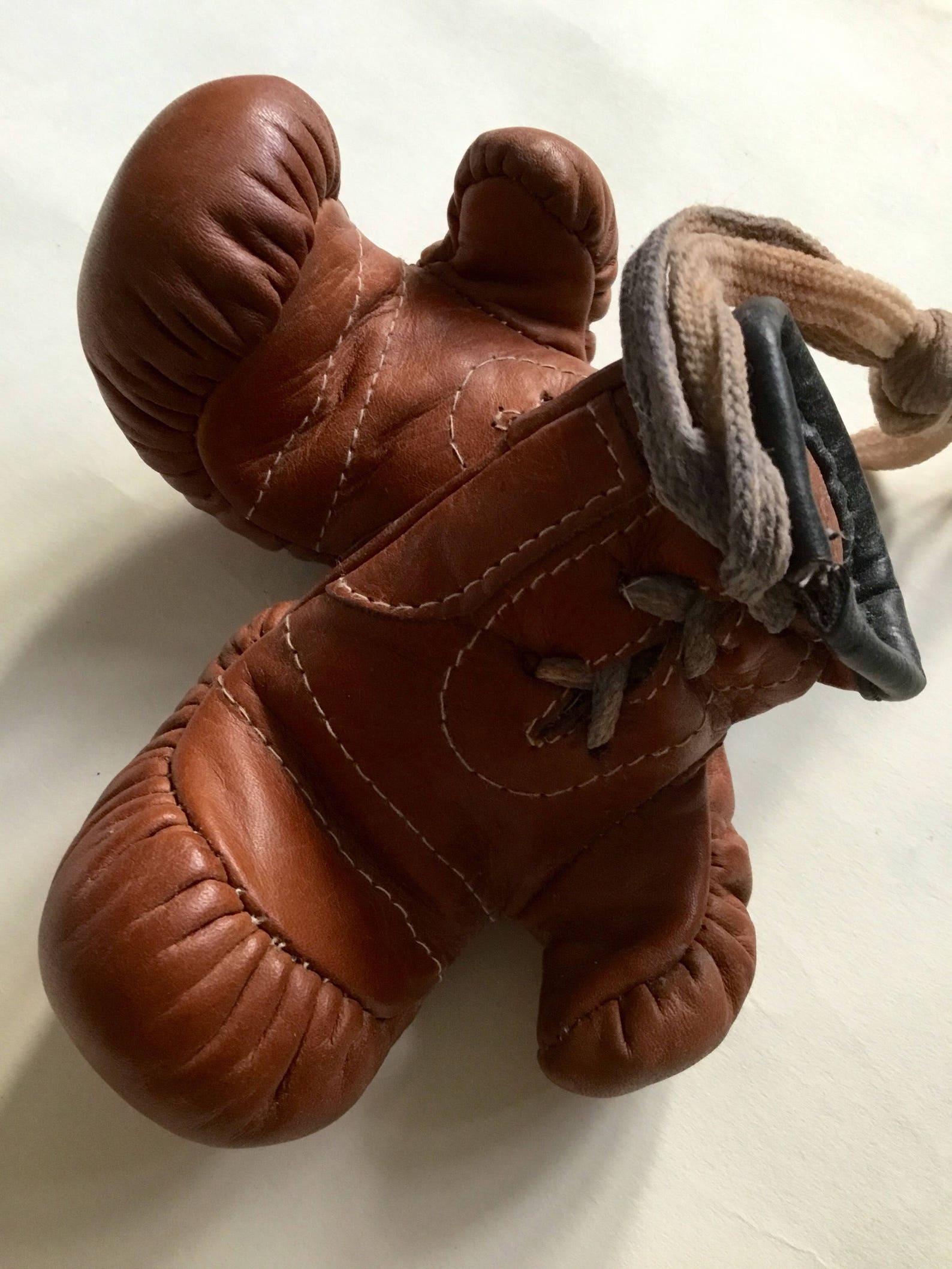 Boxing gloves : Handmade Mini Tan Leather Vintage Style Boxing | Etsy