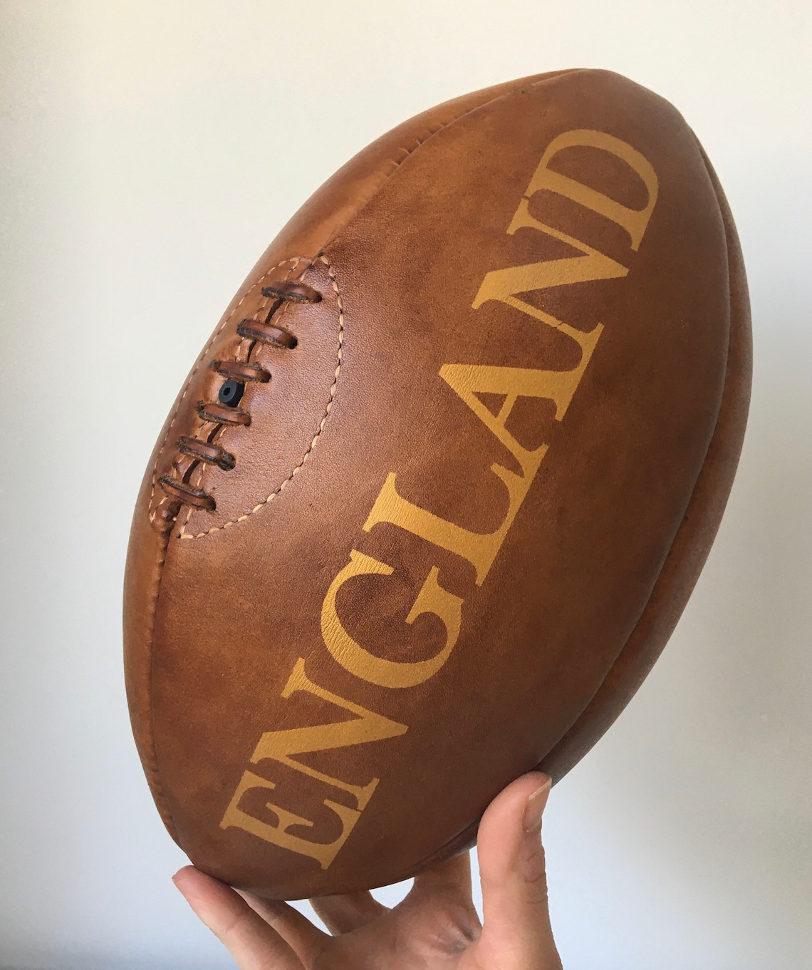Rugby Vintage England Rugby Ball / Leather Rugby Ball / | Etsy UK