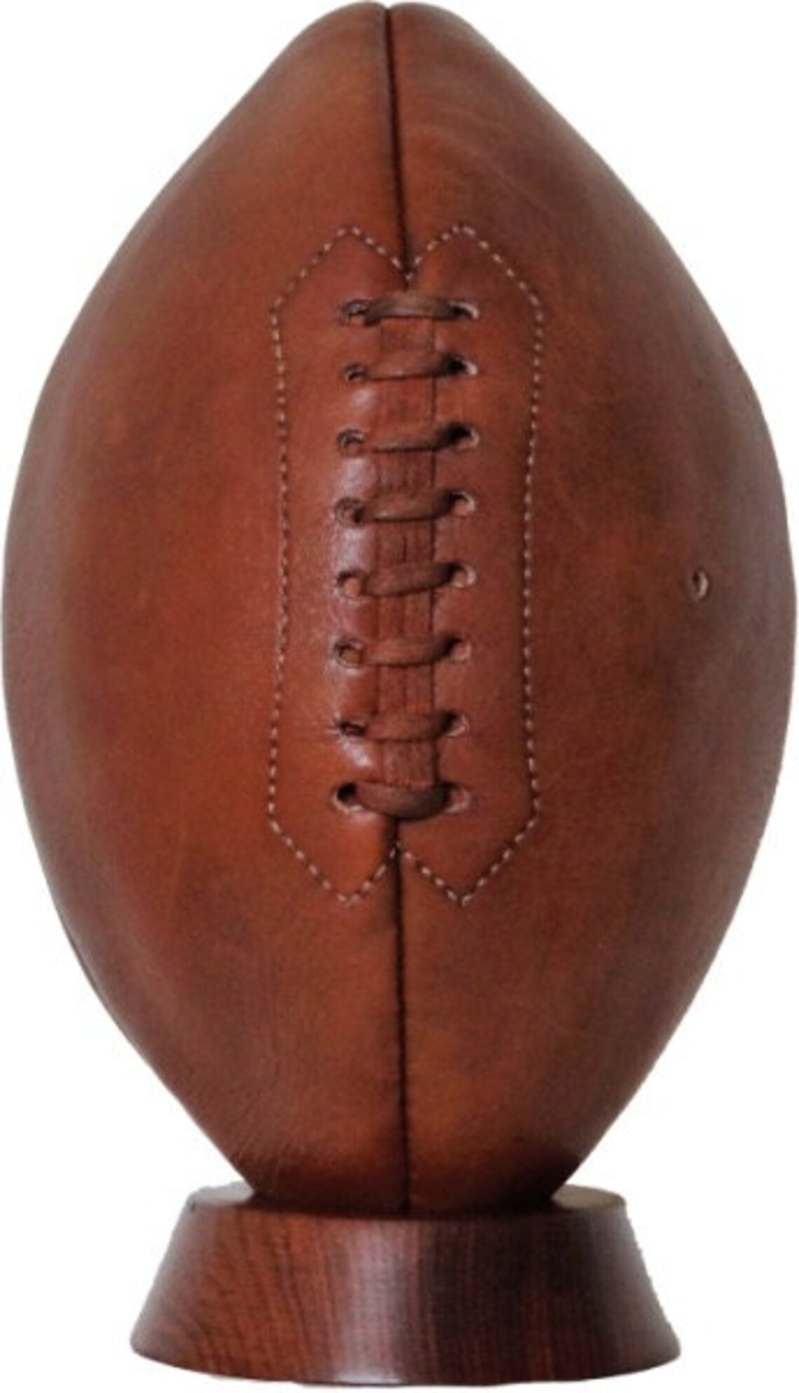 Handmade Brown Leather Vintage American Football With Plinth / - Etsy