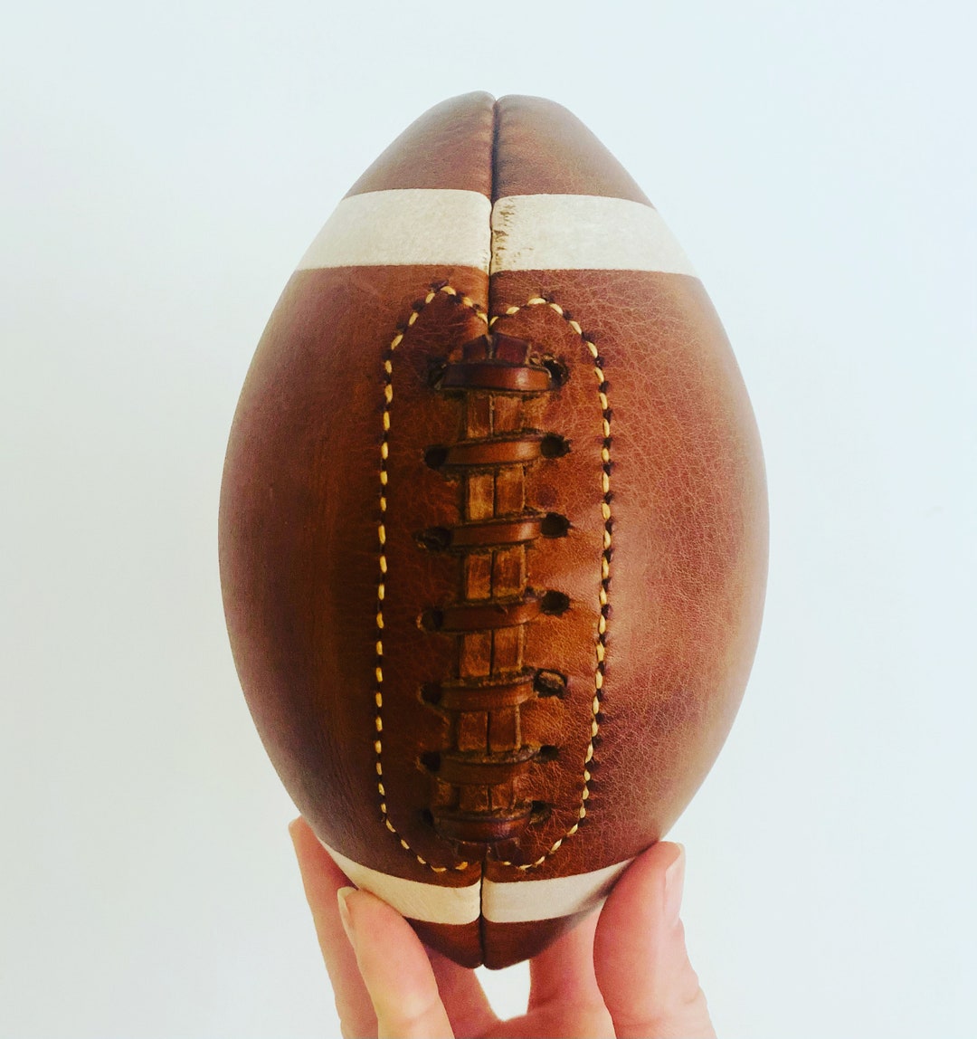 American Football Mini With Lines / Real Leather Football / Gift for ...