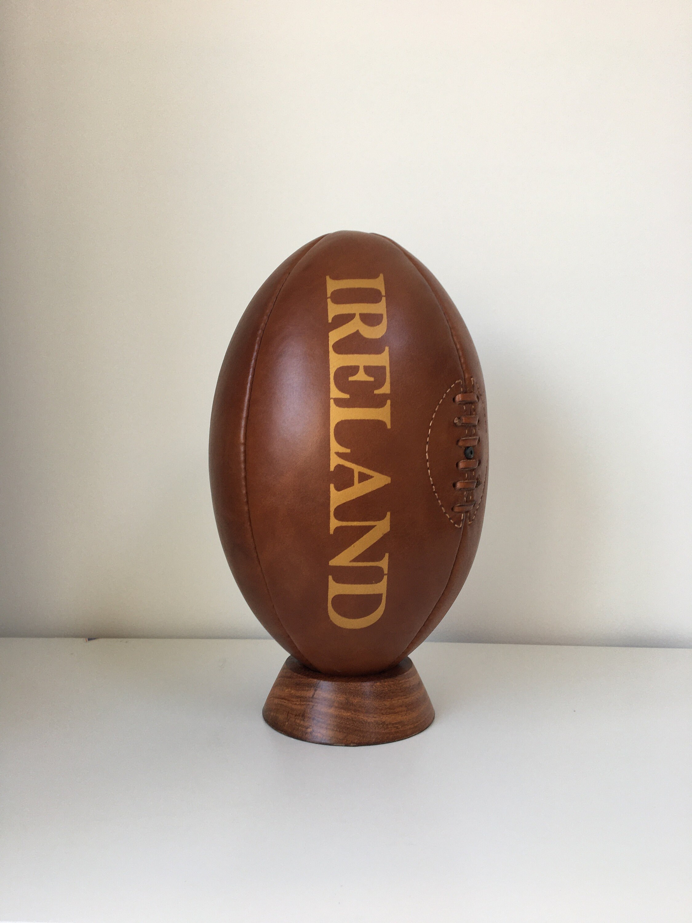 Rugby Vintage Ireland Rugby Ball / Leather Rugby Ball / | Etsy