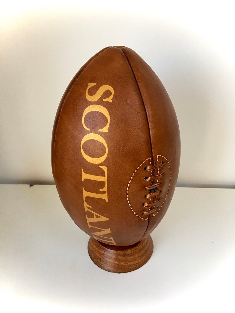 Rugby Vintage Scotland Rugby Ball / Leather Rugby Ball / - Etsy