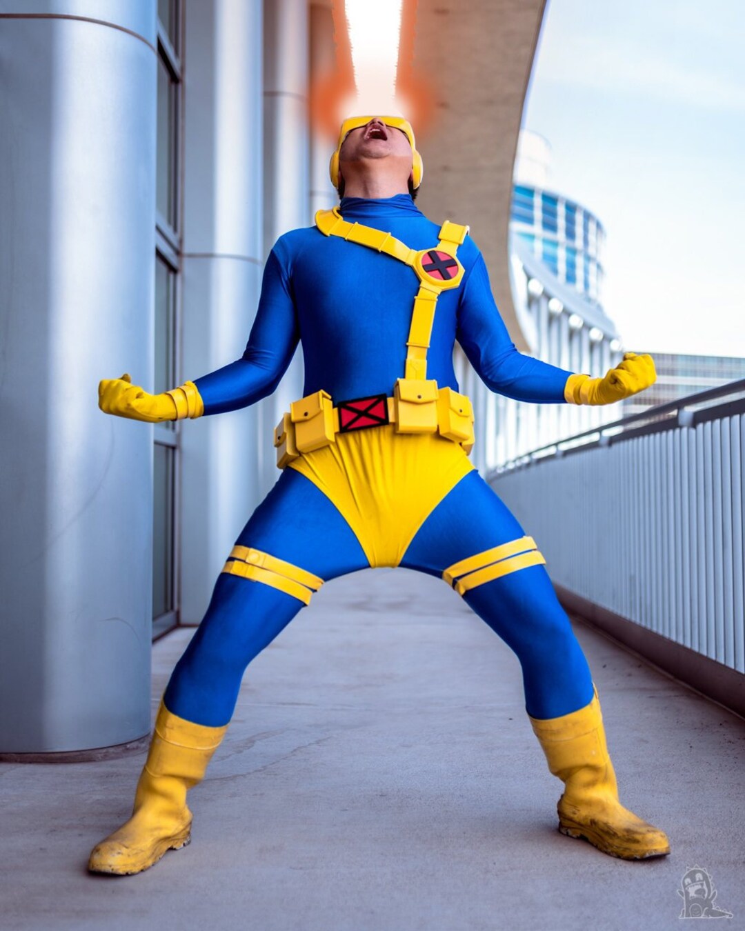 Marvel X-men Cyclops 90s Version Cosplay Set Visor W/ LED, Harness ...