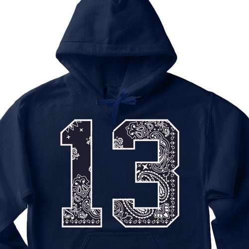 Blue Bandana Hoodie . Crip Clothing Sweatshirt . Crenshaw Los - Etsy