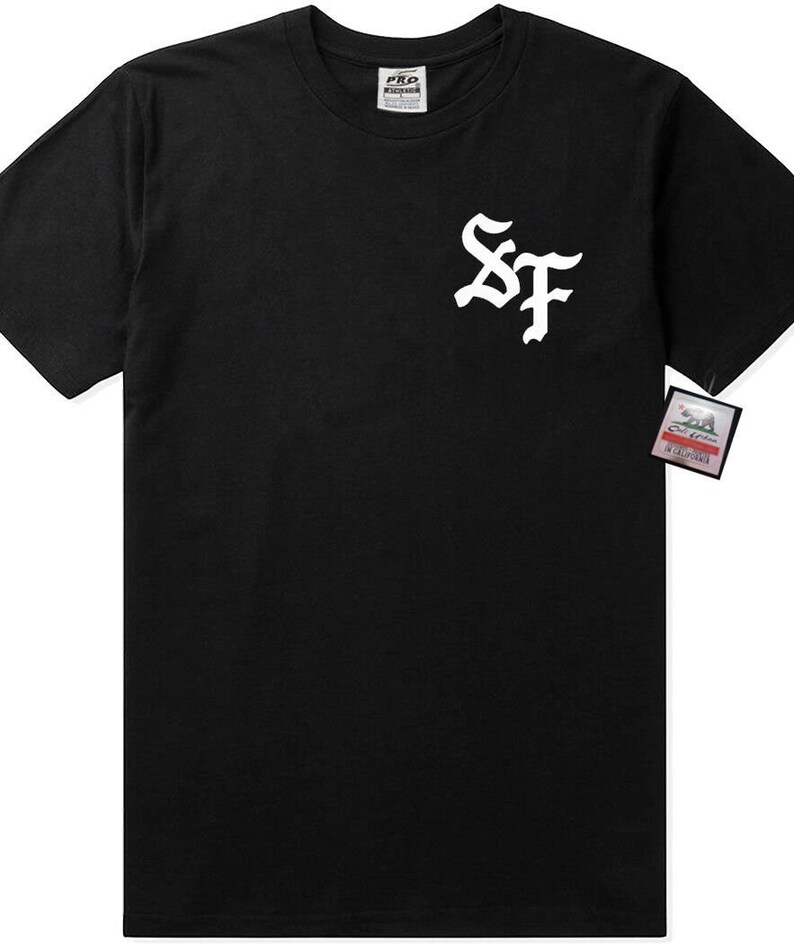 Men's SF San Francisco T Shirt the City Old English Logo - Etsy