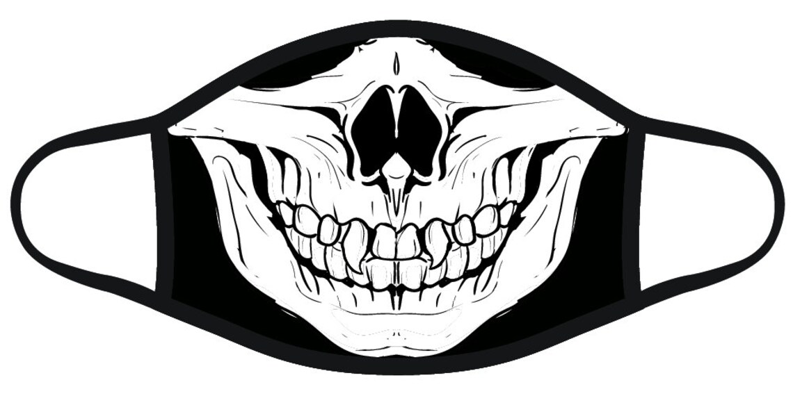 Skull Mouth FACE MASK Skeleton Face Mask Made in USA Face - Etsy