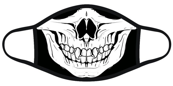 Skull Mouth FACE MASK Skeleton Face Mask Made in USA Face - Etsy