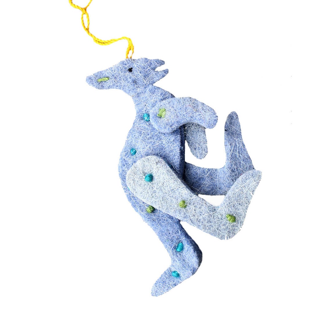 Blue Polka Dot Kangaroo Christmas Ornament - Etsy