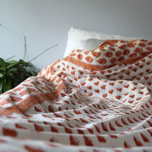 Indian Handmade Block Print Cotton Duvet Cover - Etsy