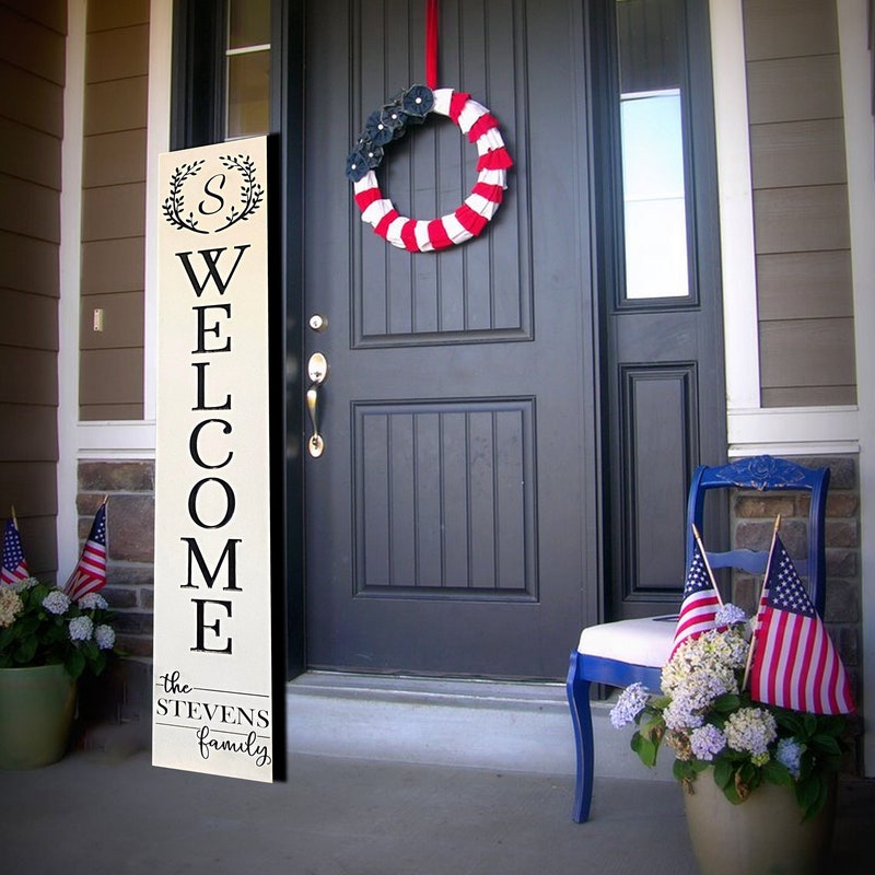 Initial Welcome Sign - Etsy