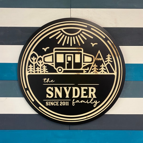 Wood Camping Sign - Etsy