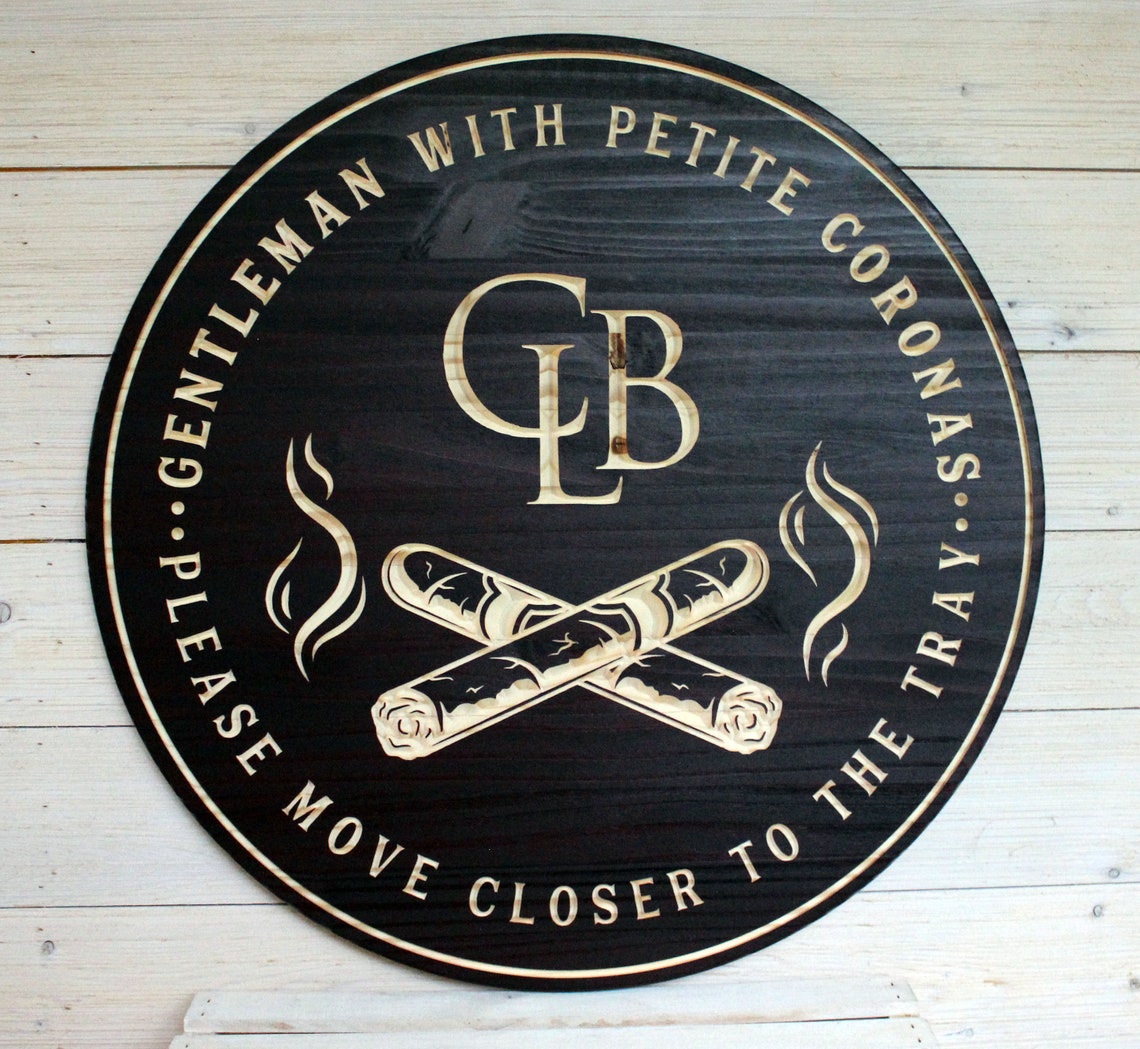 Cigar Bar Sign Carved Wood Sign Cigar Gifts Cigars - Etsy