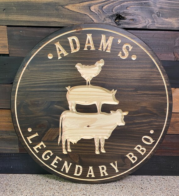 Chicken Bbq Smoker Signs