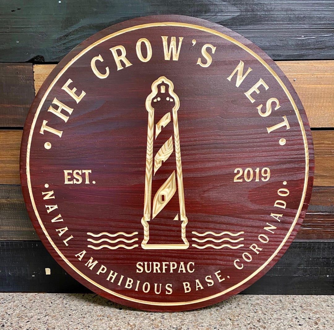 Personalized Nautical Lighthouse Wood Sign: Custom Carved Decor - Etsy