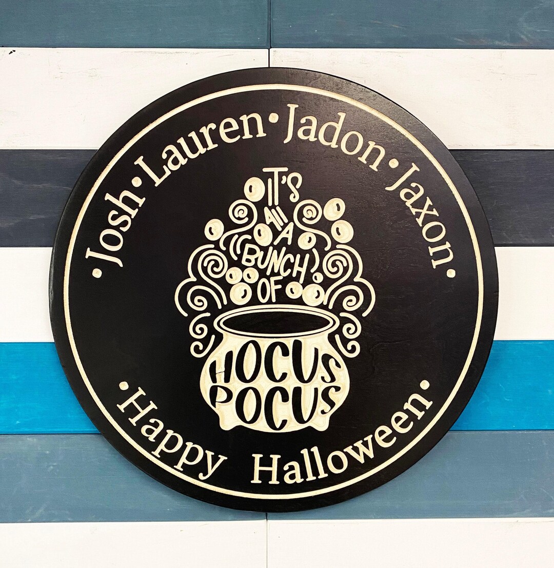 Personalized Hocus Pocus Halloween Sign: Custom Front Porch Decor - Etsy