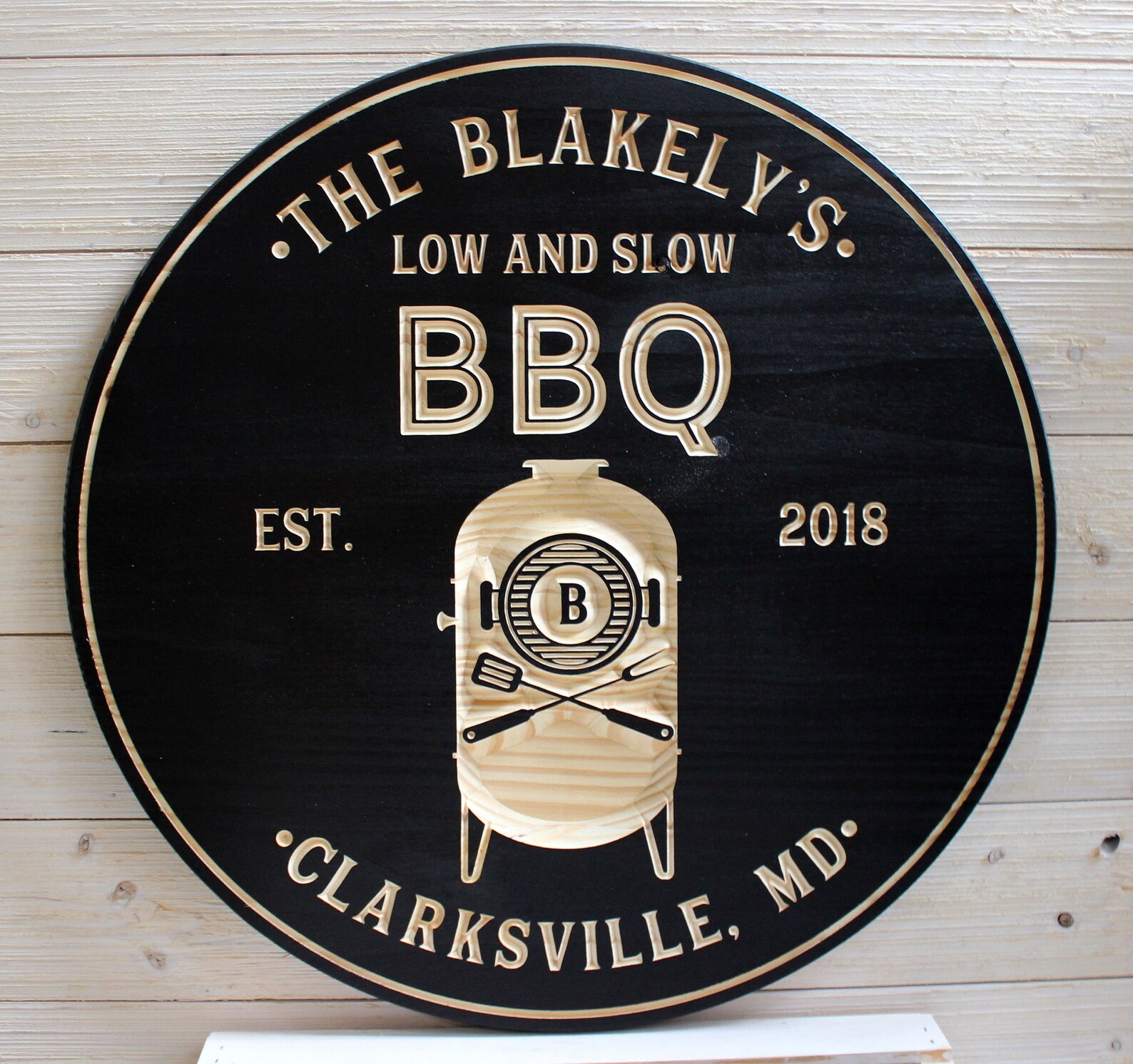 Grill Sign BBQ Signs Personalized Grill Sign Carved Wood - Etsy