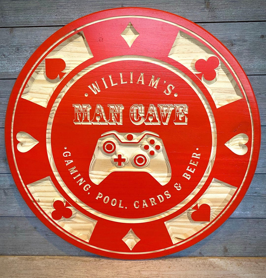 Personalized Game Room Wood Sign: Custom Gamer Decor - Etsy