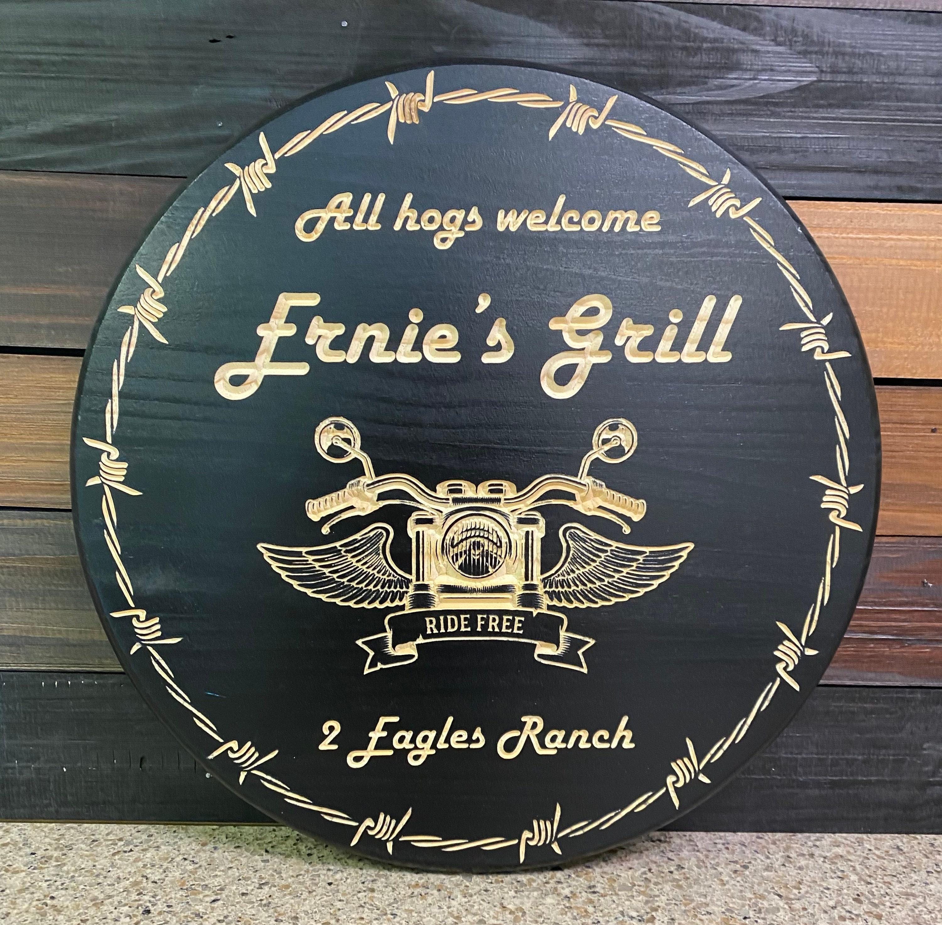Personalized Motorcycle Garage Sign: Custom Carved Biker Decor - Etsy