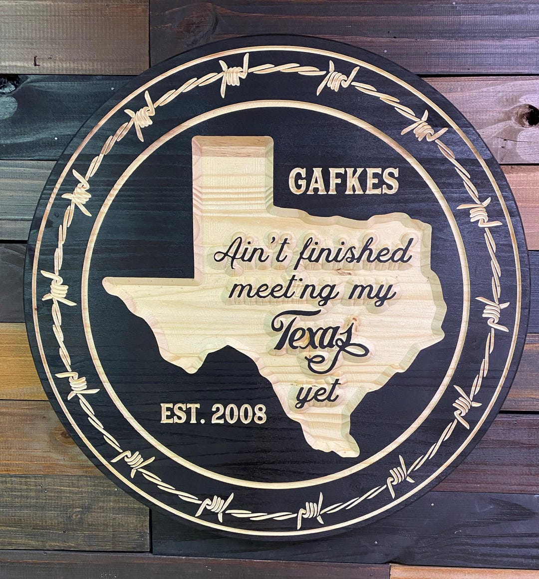 Personalized Texas Flag Bar Sign: Custom Carved Wood Decor - Etsy