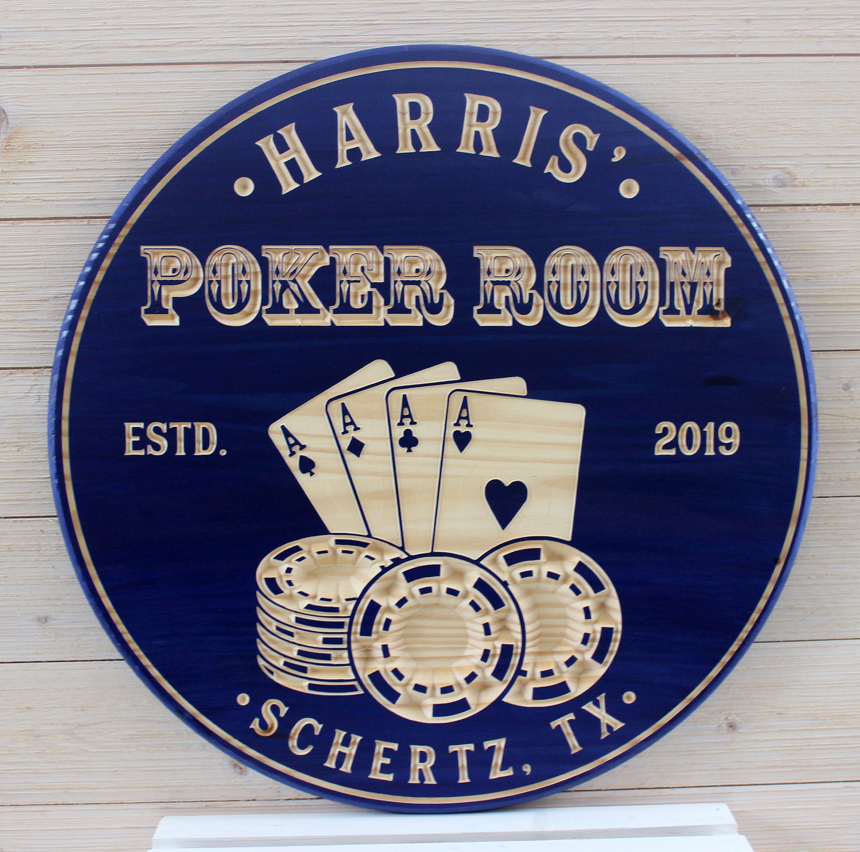 Personalized Poker Room Sign Custom Poker Game Room Name Sign - Etsy