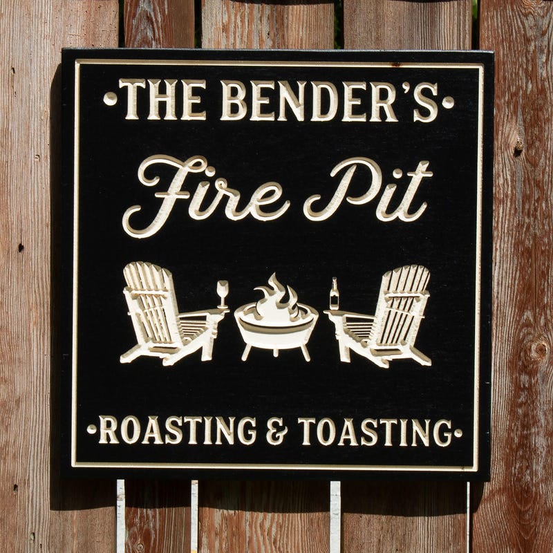Fire Pit Sign - Etsy