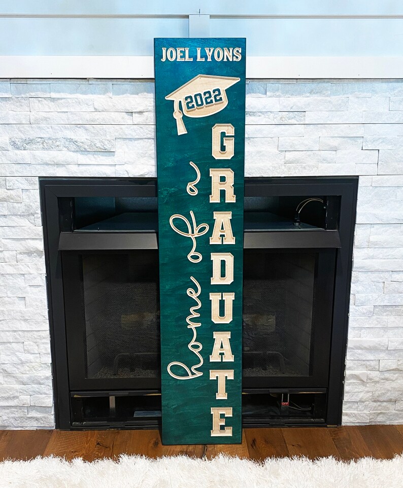 Home of a Graduate Sign Front Porch Sign Graduation Sign | Etsy