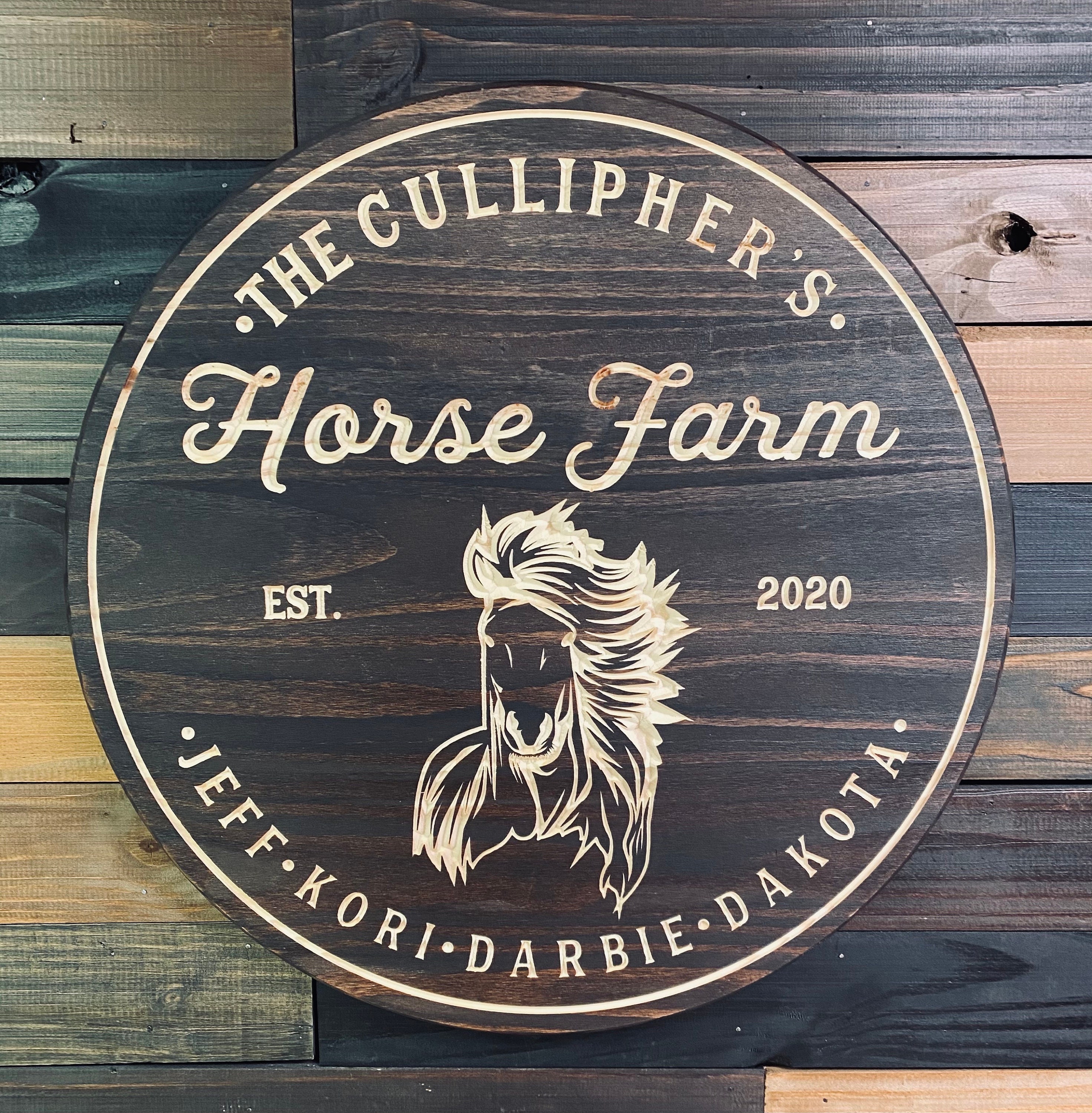 Personalized Horse Sign Equestrian Sign Ranch Signs Horse | Etsy