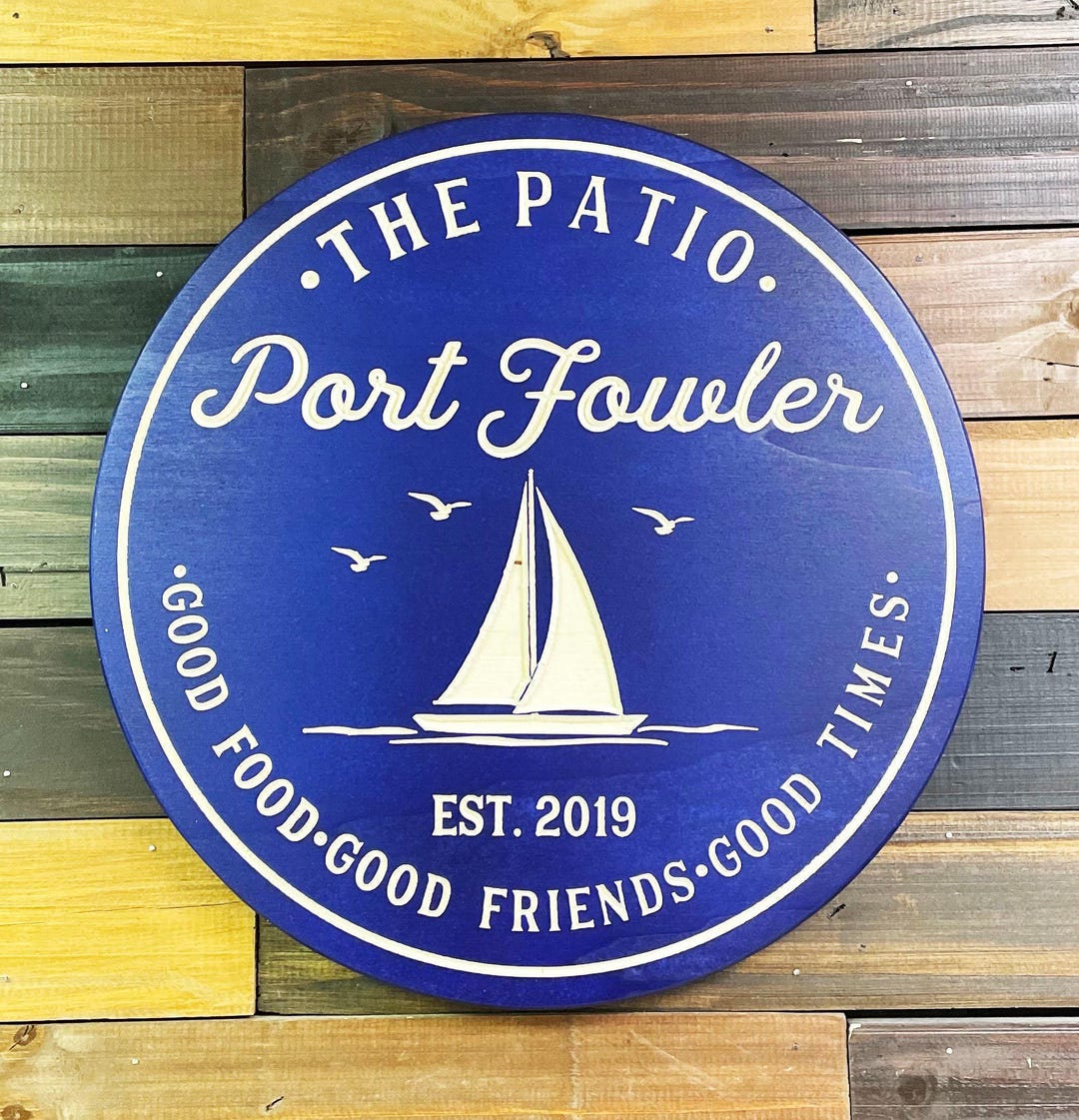 Personalized Sailboat Sign: Carved Wood Nautical Decor - Etsy