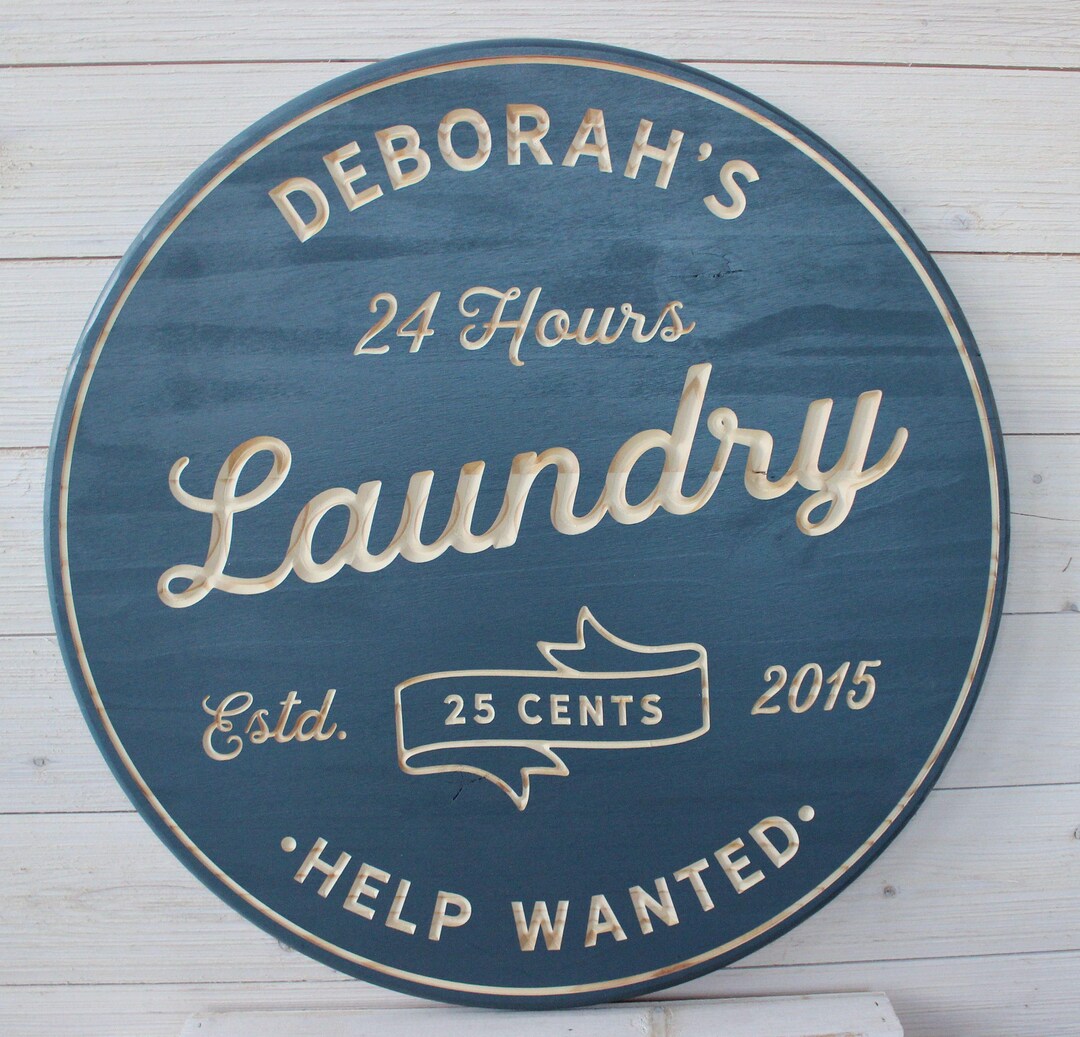 Personalized Laundry Room Sign: Custom Farmhouse Decor - Etsy