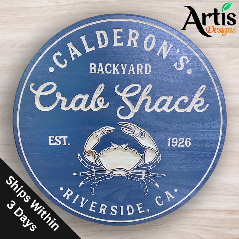Crab Shack Sign - Etsy