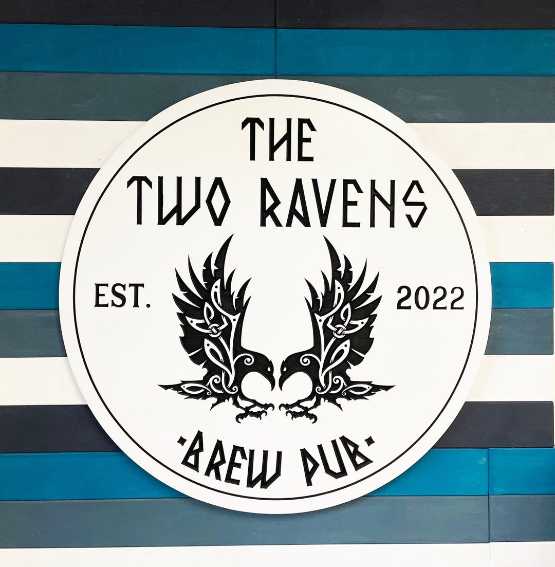 Personalized Raven Bar Sign: Custom Home Bar Decor, Man Cave Gift - Etsy