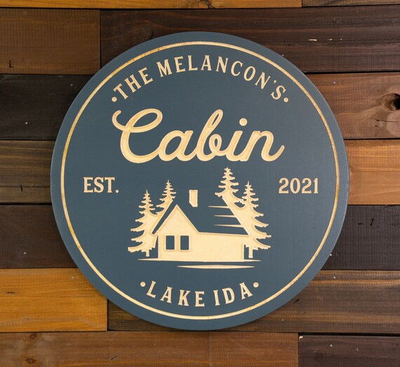 Wall Hangings Home Décor Wall Décor Cabin Sign Lodge Sign Personalized ...