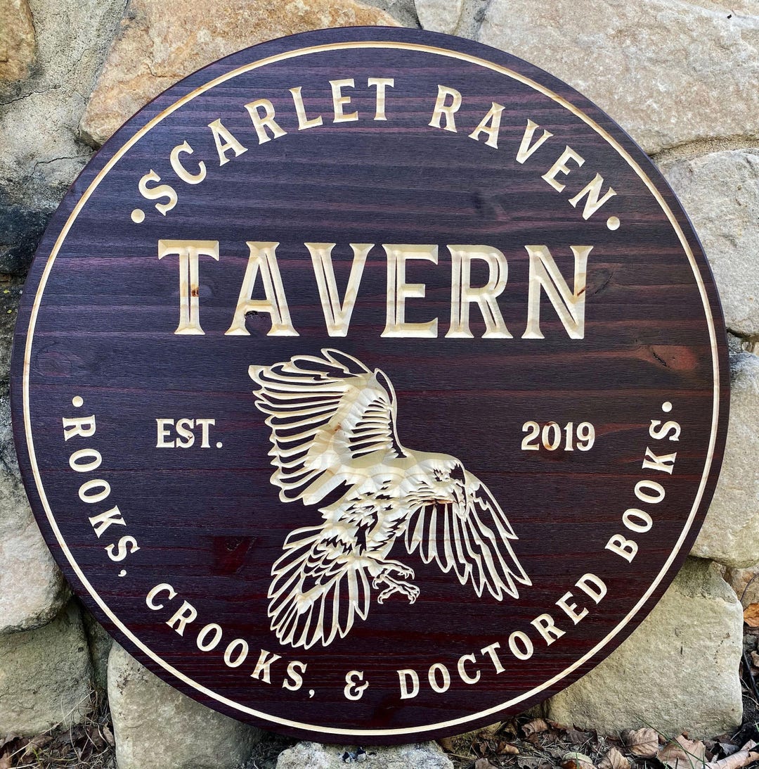 Personalized Raven Bar Sign: Custom Man Cave Decor - Etsy