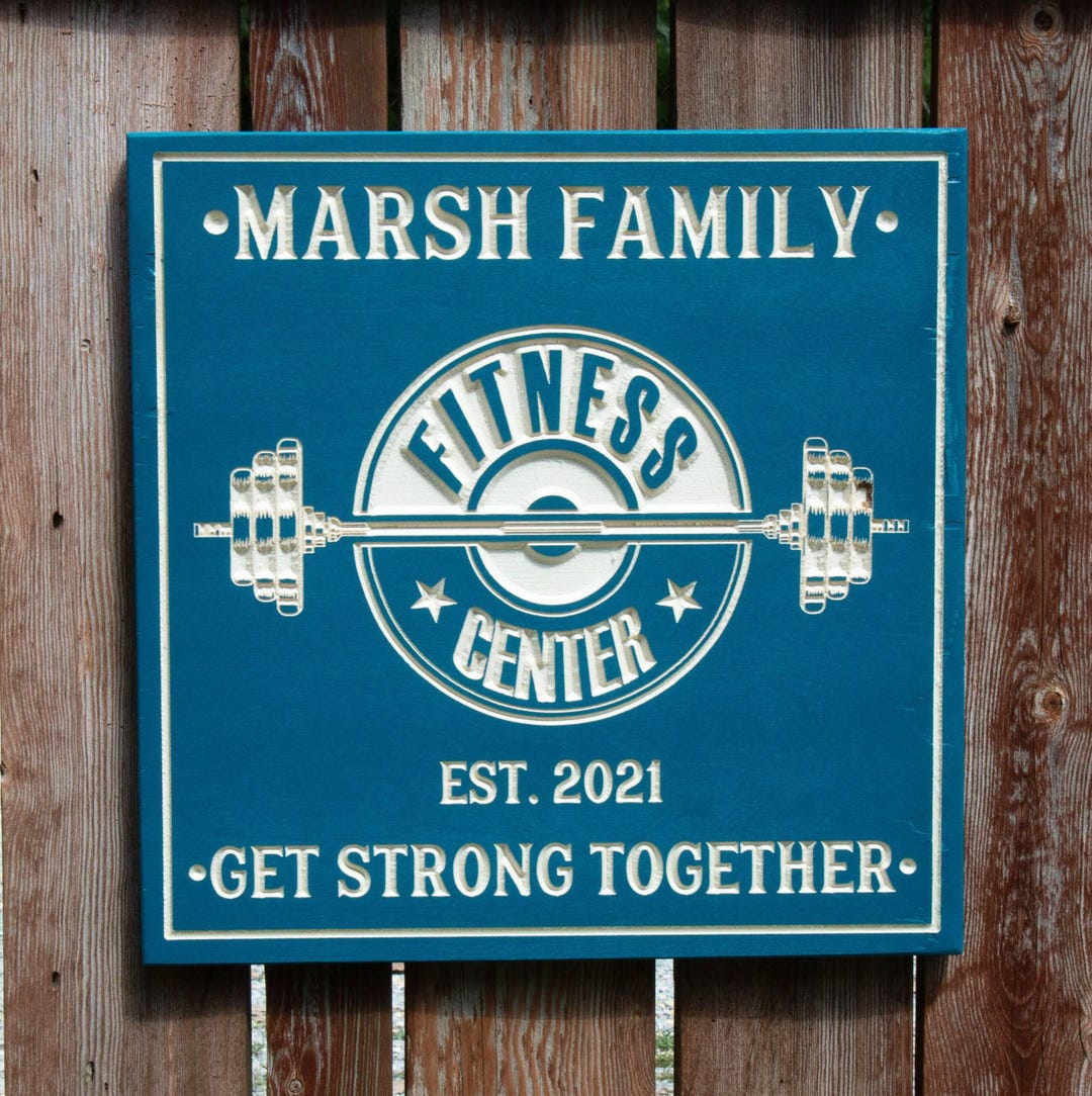 Personalized Home Gym Sign: Carved Wood or PVC, Custom Gym Decor - Etsy
