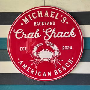 Personalized Crab Shack Sign: Weatherproof Carved PVC Beach Decor - Etsy
