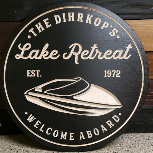 Personalized Wooden Boat Signs - Etsy