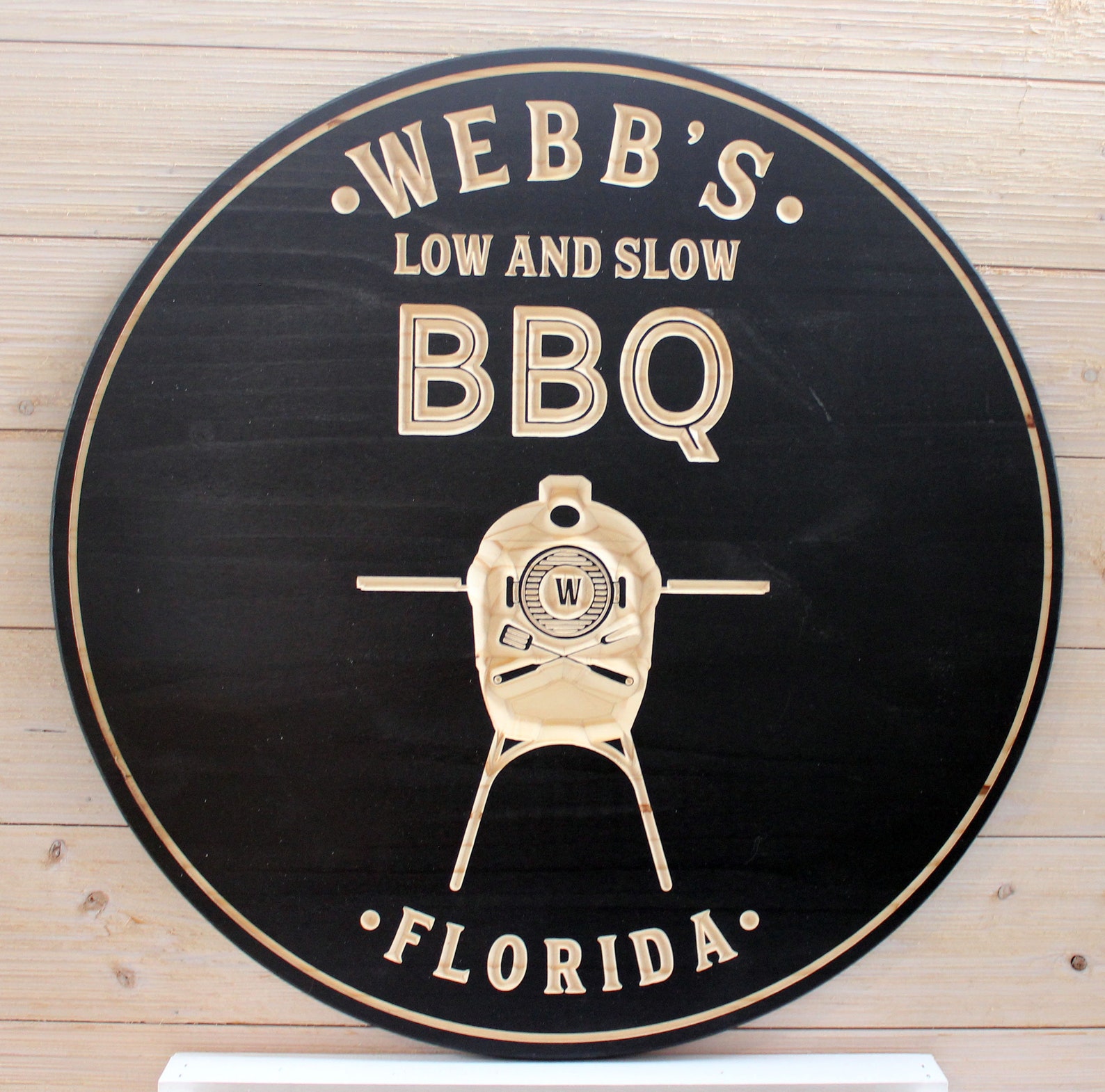 Custom BBQ Sign Grill Sign Personalized Sign Carved Wood | Etsy