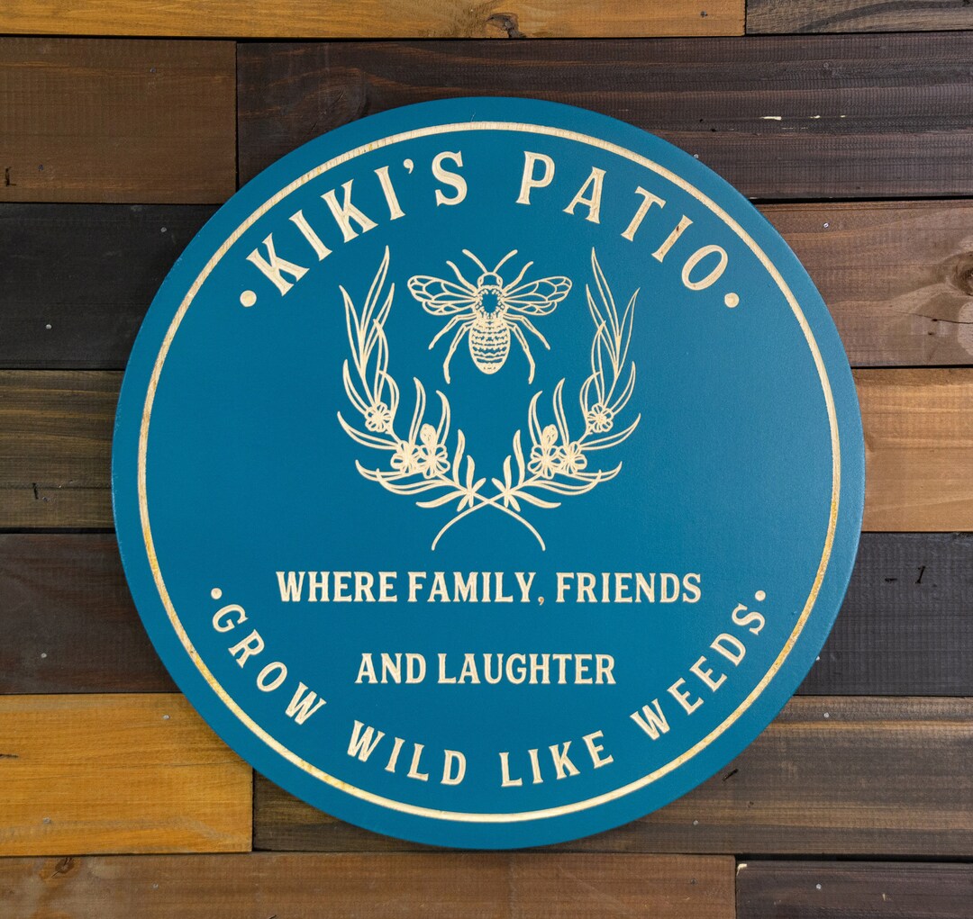 Personalized Patio Sign, Gardening Sign, Carved, Custom Patio Signs ...