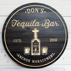 Personalized Tequila Bar Sign: Custom Man Cave Decor - Etsy