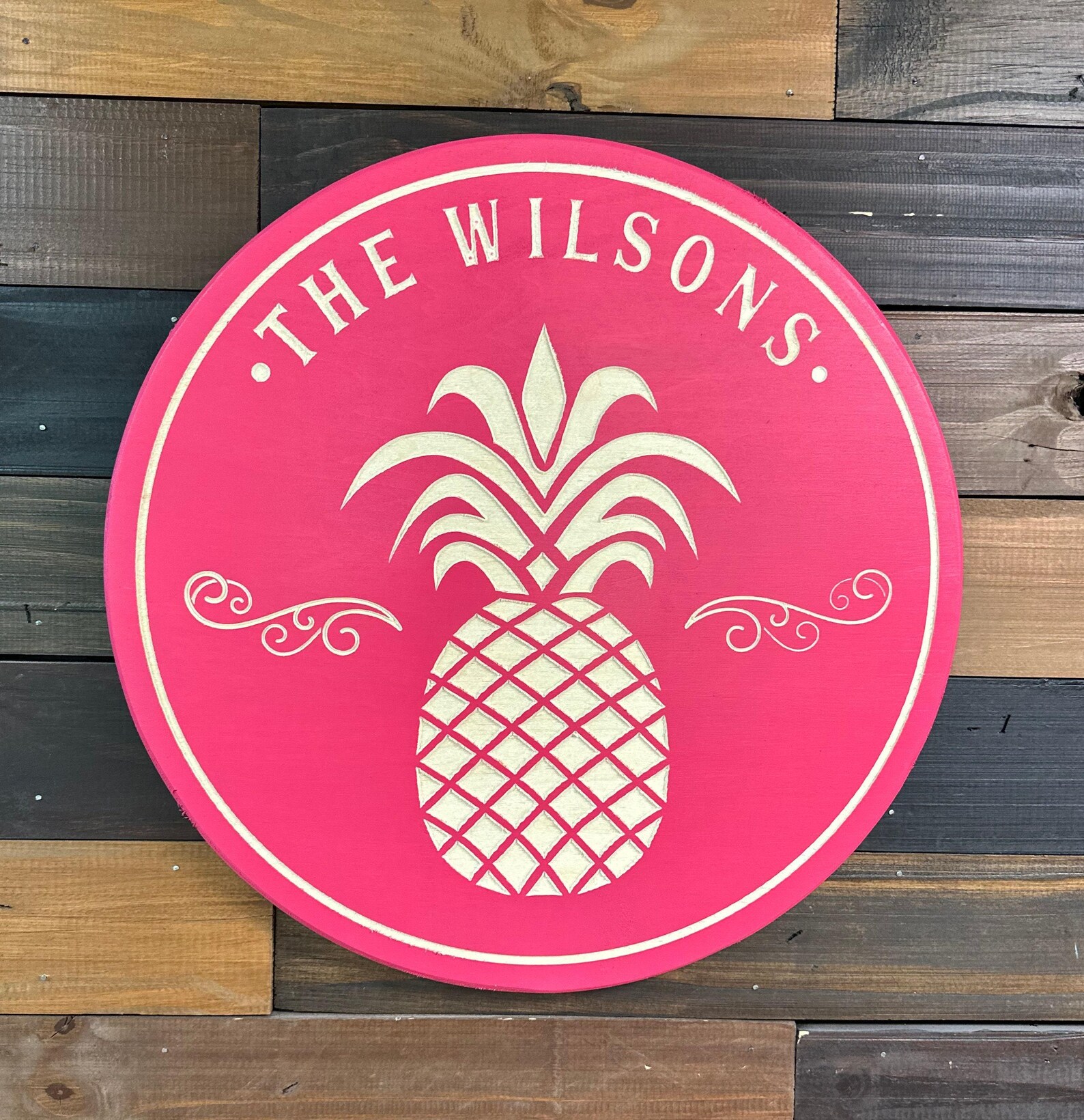 Pineapple Welcome Sign, Personalized Sign, Carved Wood Signs, Pineapple ...