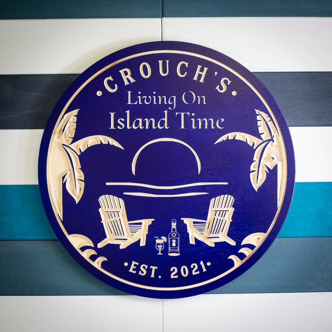 Personalized Beach Bar Sign: Custom Carved Pool Decor - Etsy
