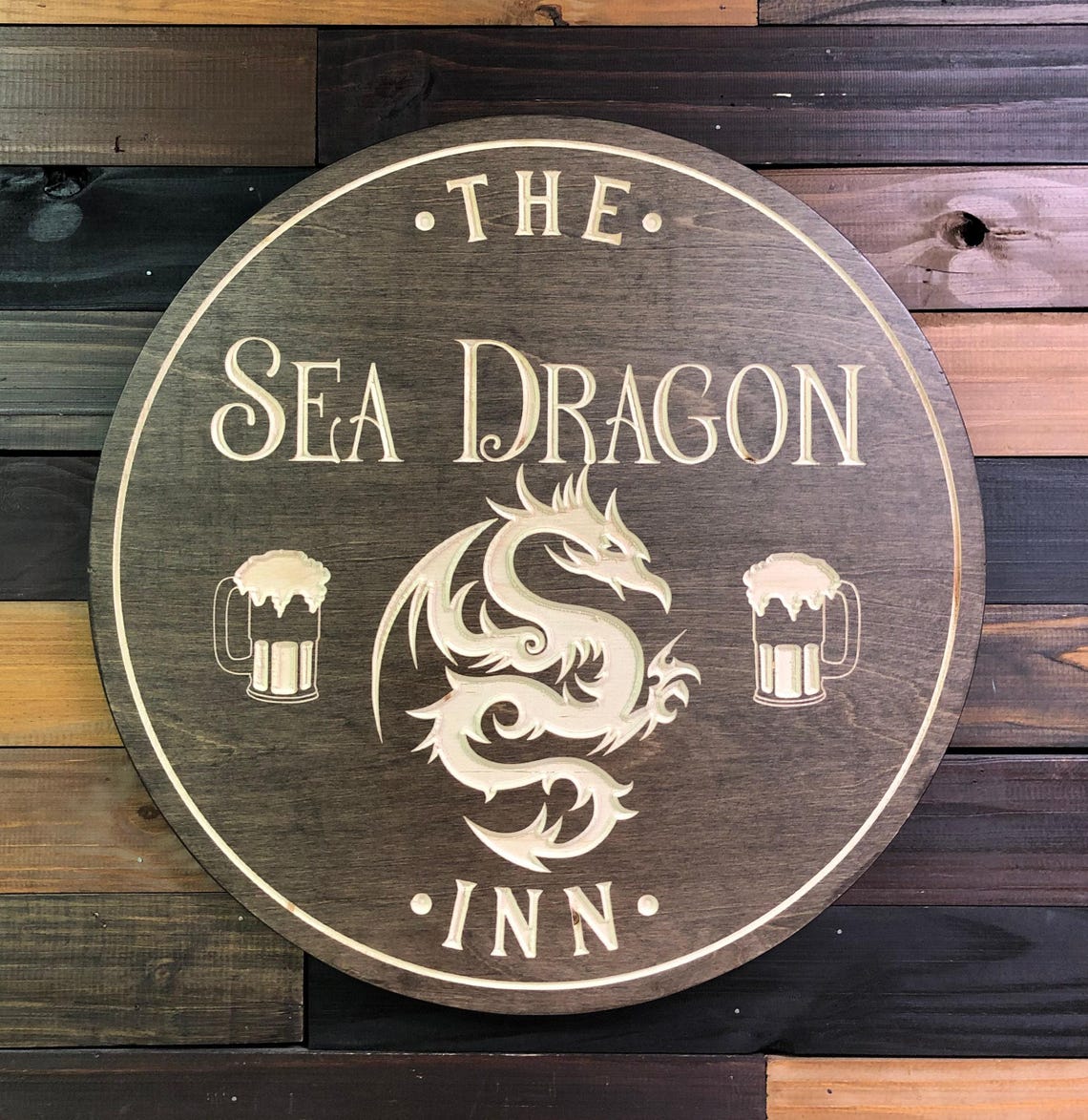 Personalized Dragon Bar Sign: Custom Man Cave Decor - Etsy