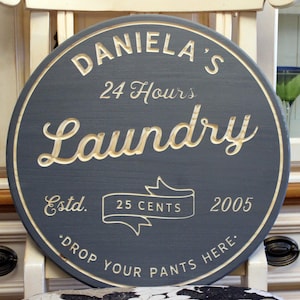 Personalized Laundry Room Sign: Custom Farmhouse Decor - Etsy