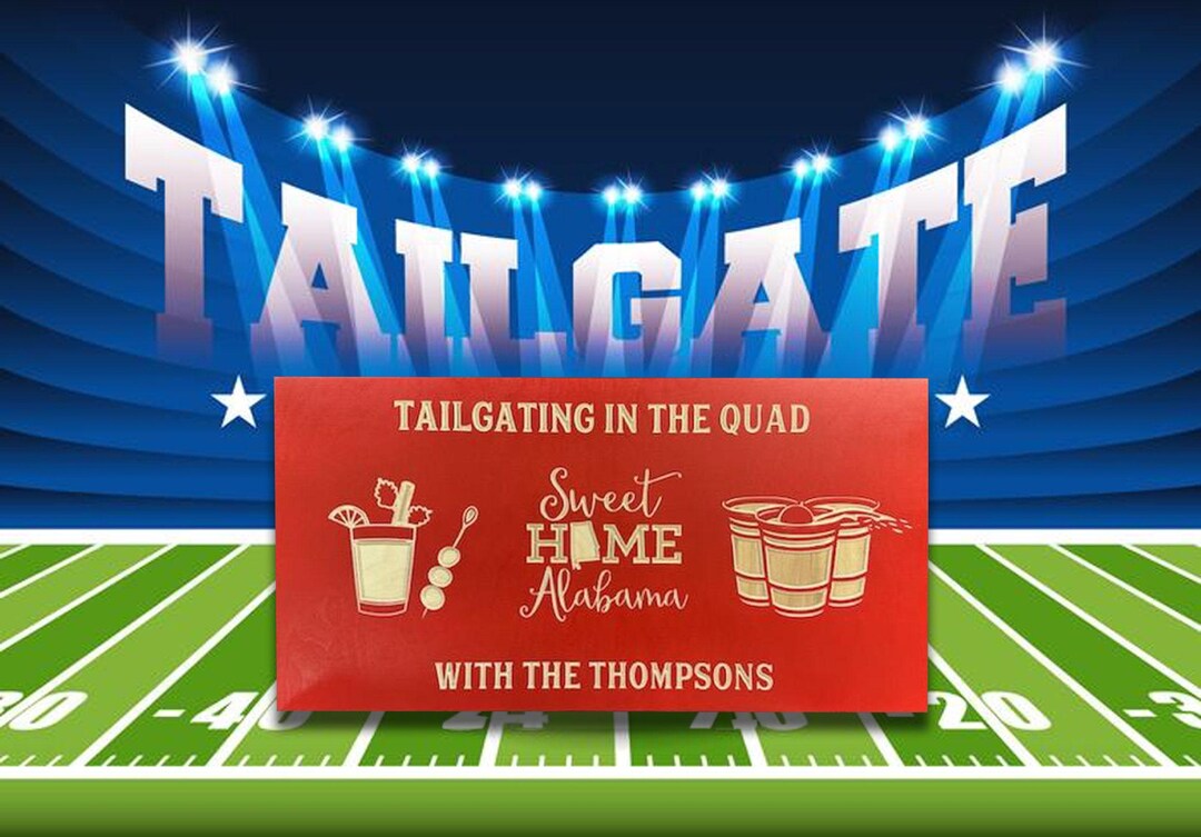 Tailgate Signs, University of Alabama Sign, Personalized Tailgate Sign ...
