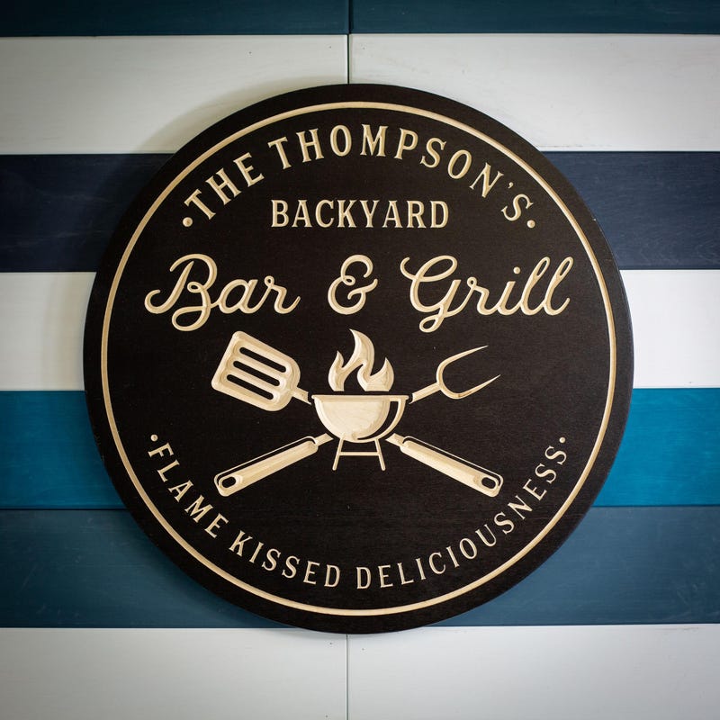 Bar and Grill Sign - Etsy