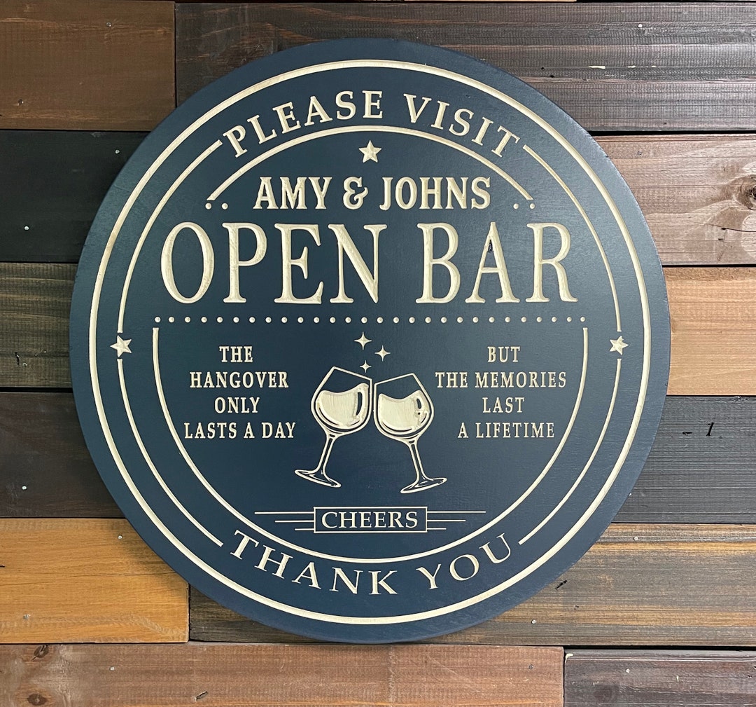 Wine Bar Sign, Custom Wine Bar, Personalized Wine Sign, Wine Decor ...