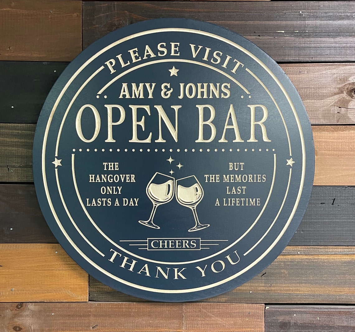 Wine Bar Sign Custom Wine Bar Personalized Wine Sign Wine - Etsy