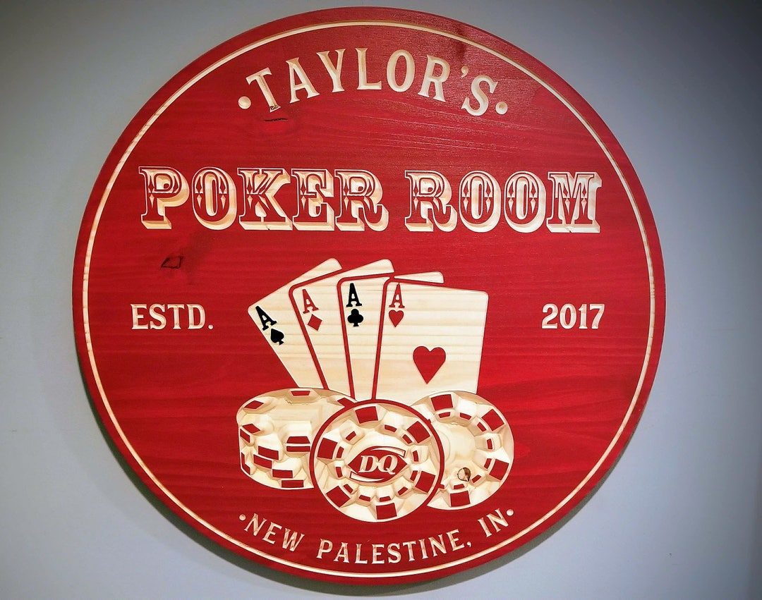 Personalized Poker Room Sign Custom Poker Game Room Name Sign for Man ...