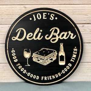 Custom Deli Sign, Sandwich Sign, Deli Signs, Personalized Bar Sign ...